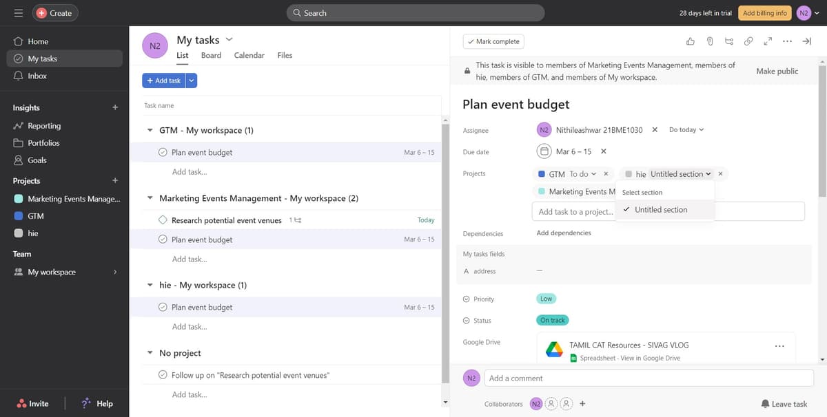 How to Create Multi-Home Tasks in Asana