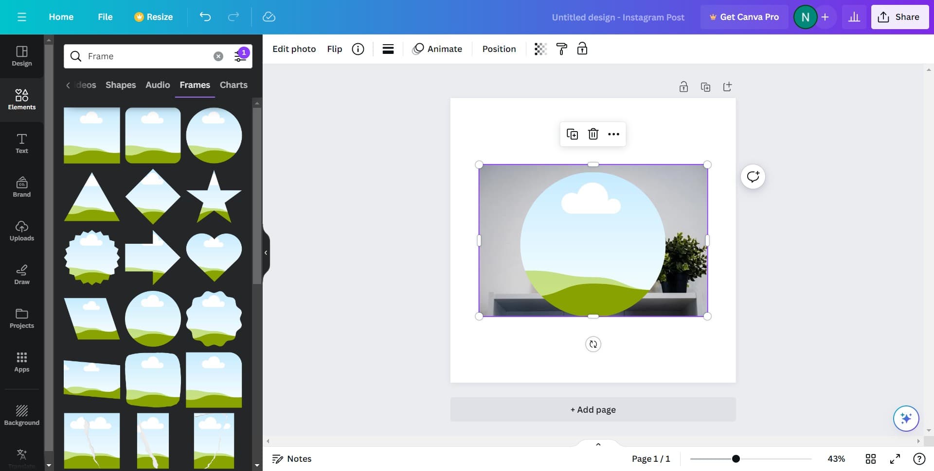 How to Frame Pictures in Canva | Circle Frame Tutorial