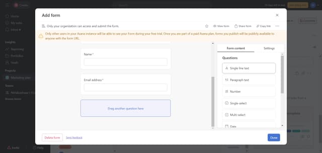 How to Create Forms in Asana | Tutorial