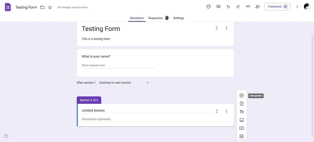 How to Add Sections to Google Forms | Tutorial