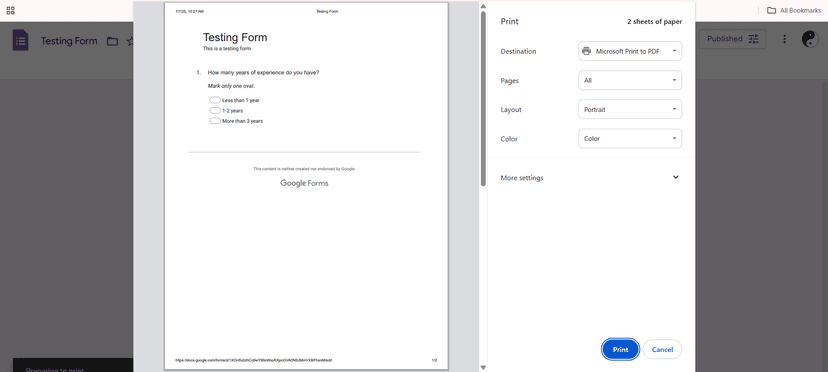 How to Print a Google Form | Step-by-Step