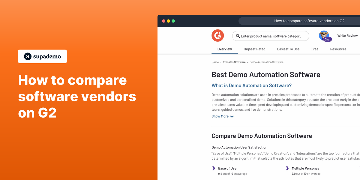 How to compare software vendors side-by-side on G2