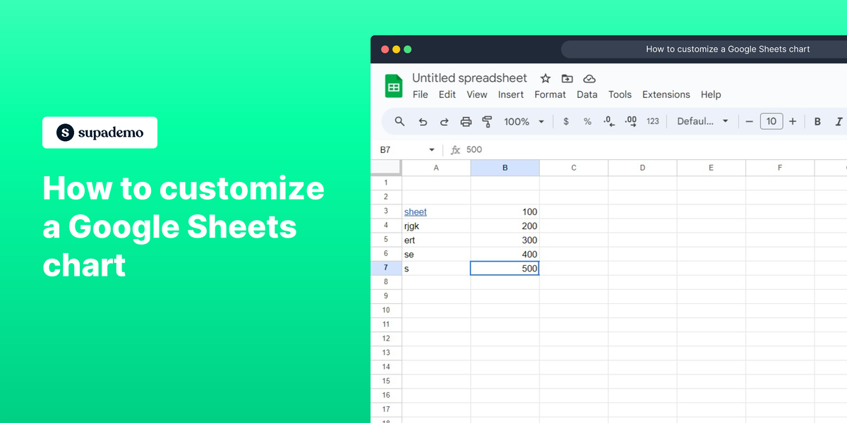 How to customize a Google Sheets chart