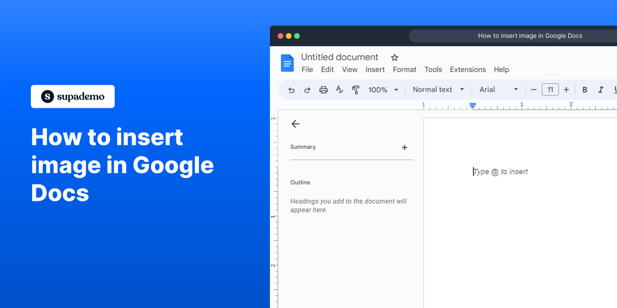 How to insert image in Google Docs