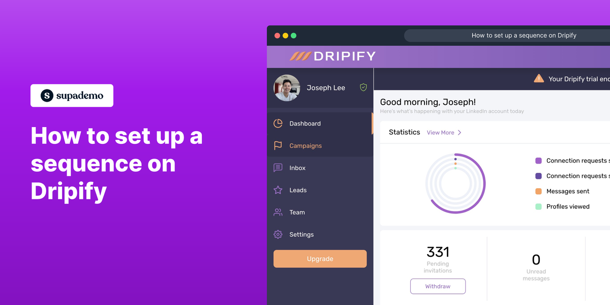 How to Create a Sequence on Dripify