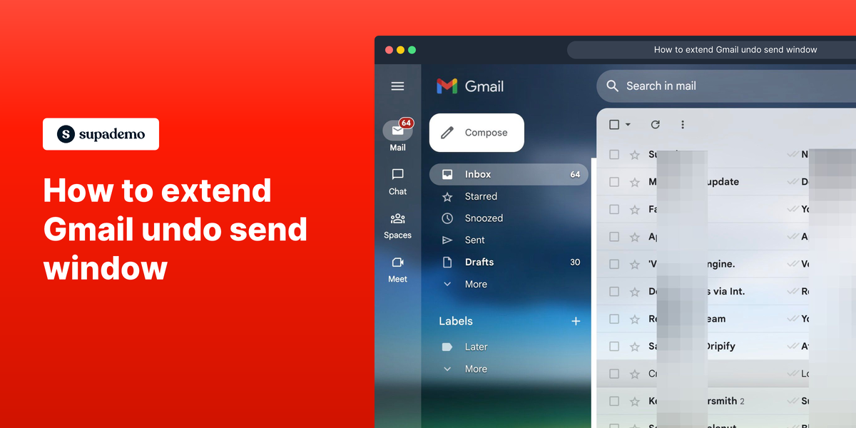How to extend Gmail undo send window