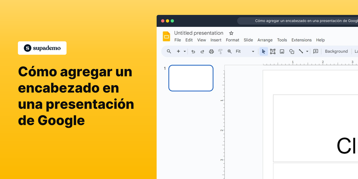 Cómo agregar un encabezado en una presentación de Google