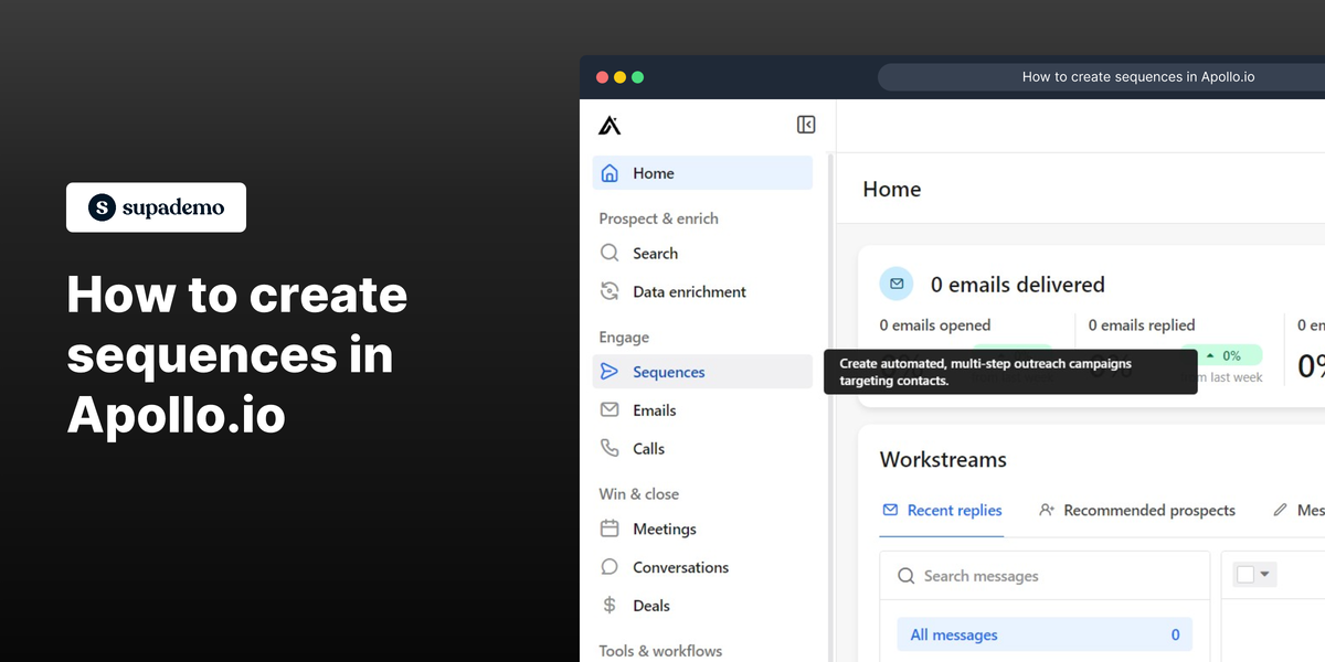 How to create sequences in Apollo.io