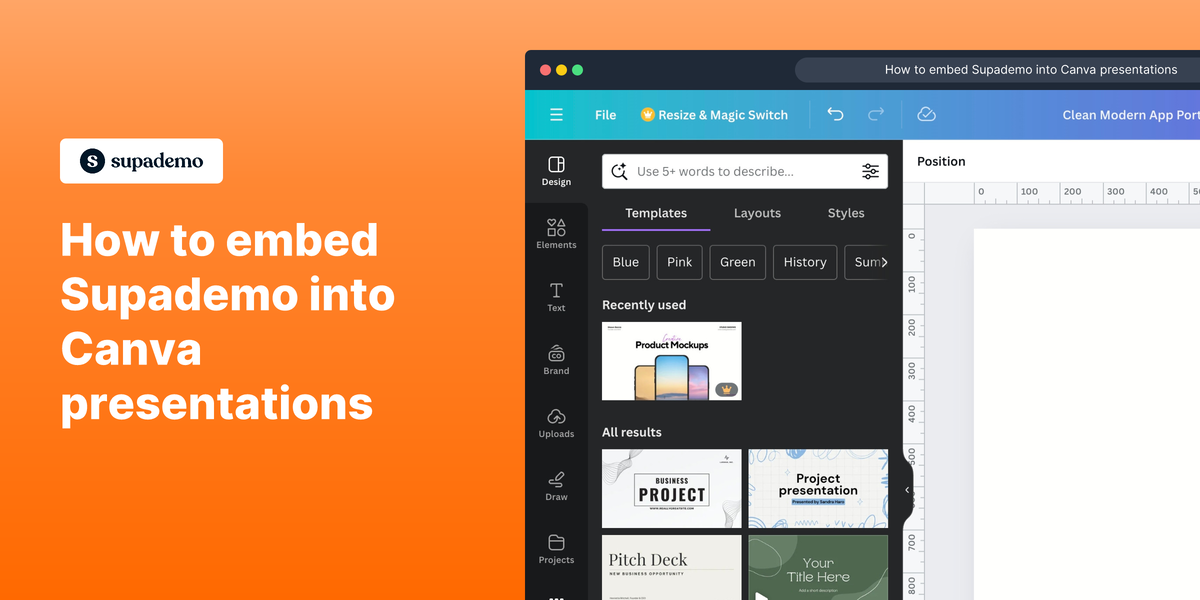 How to embed Supademo in Canva