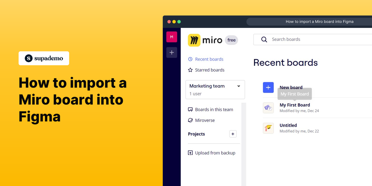 How to import a Miro board into Figma