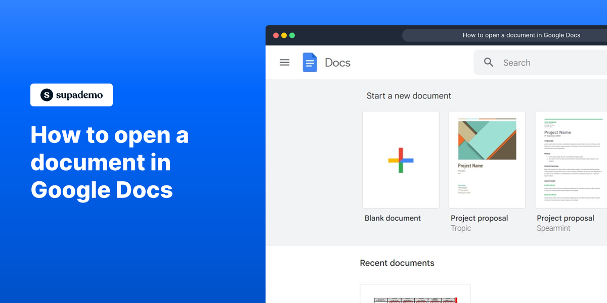 How to open a document in Google Docs
