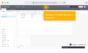 How to freeze columns in Airtable